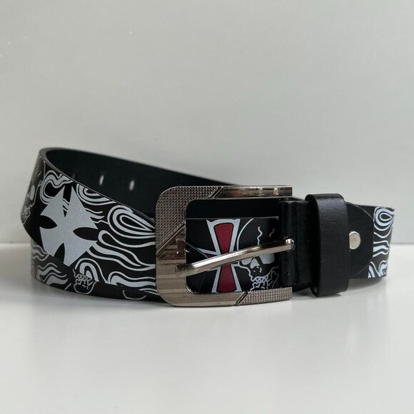 Accessories | Y2k 200s Vintage Black Skeleton Skull Goth Emo Black Belt ...